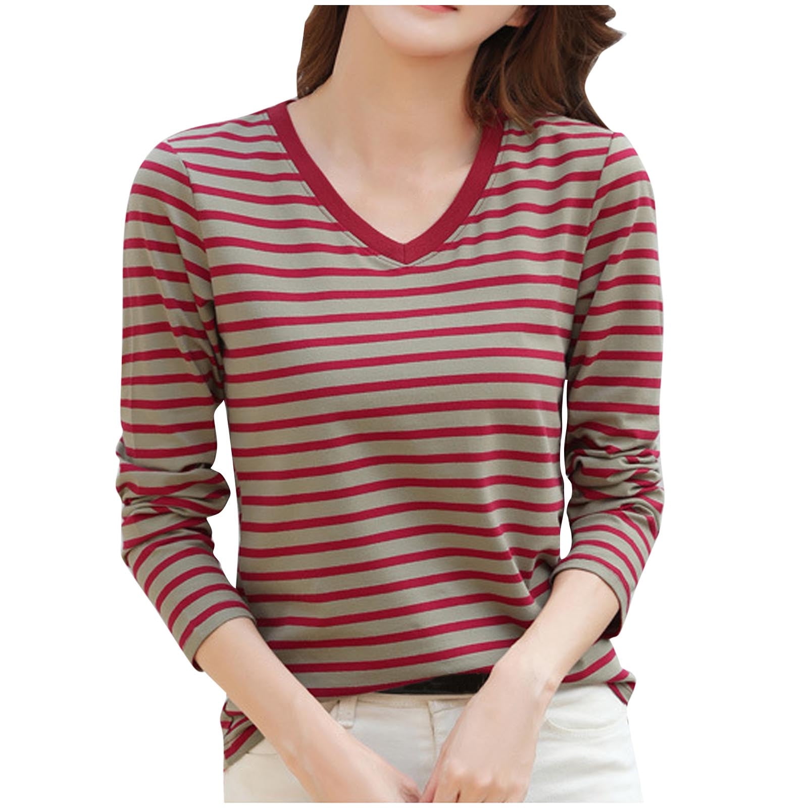 Click here for Timegard Fall Tops For Women V Neck Long Sleeve Co... prices