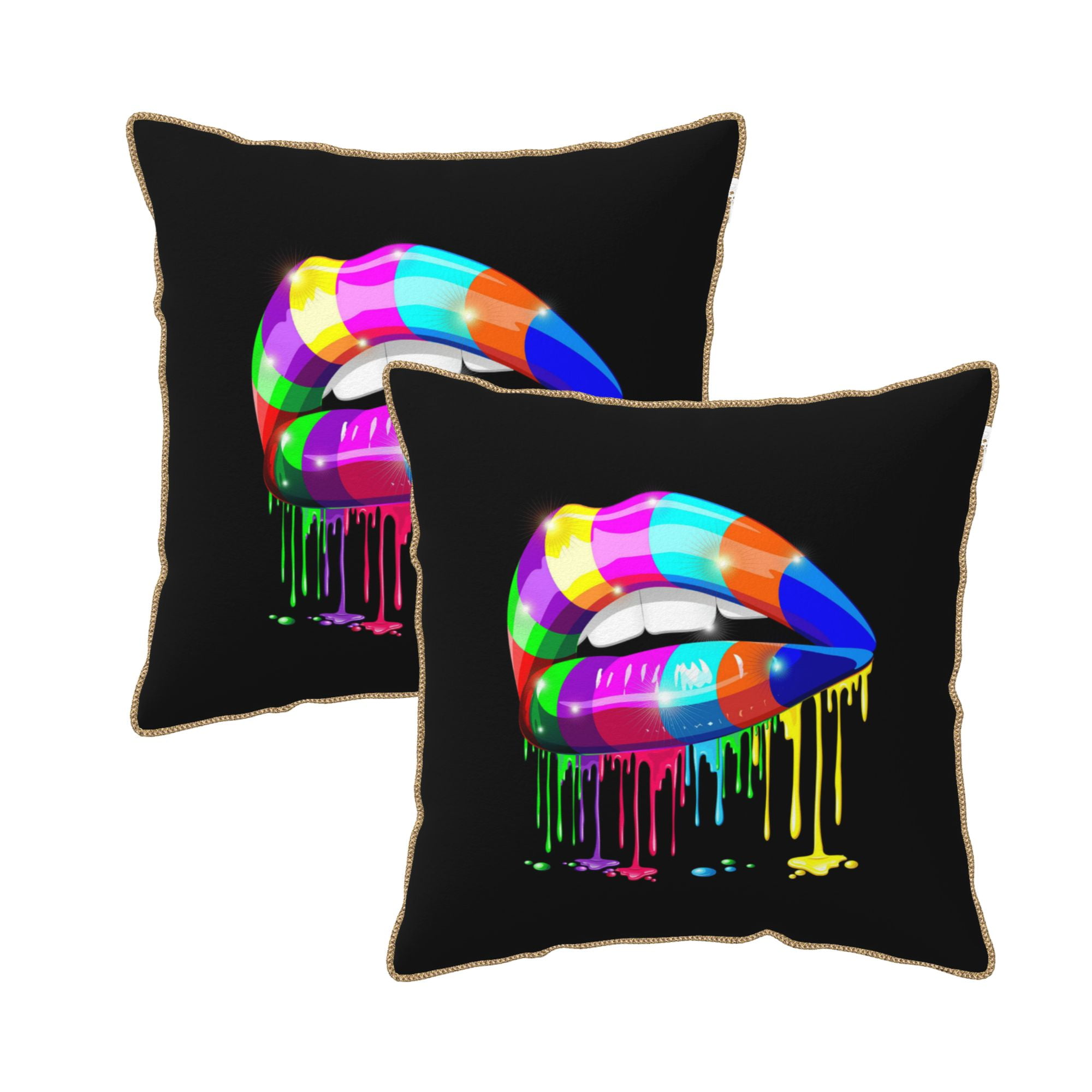 Velvet Decorative Throw Pillow Covers Set of 2, Soft Square Cushion ...
