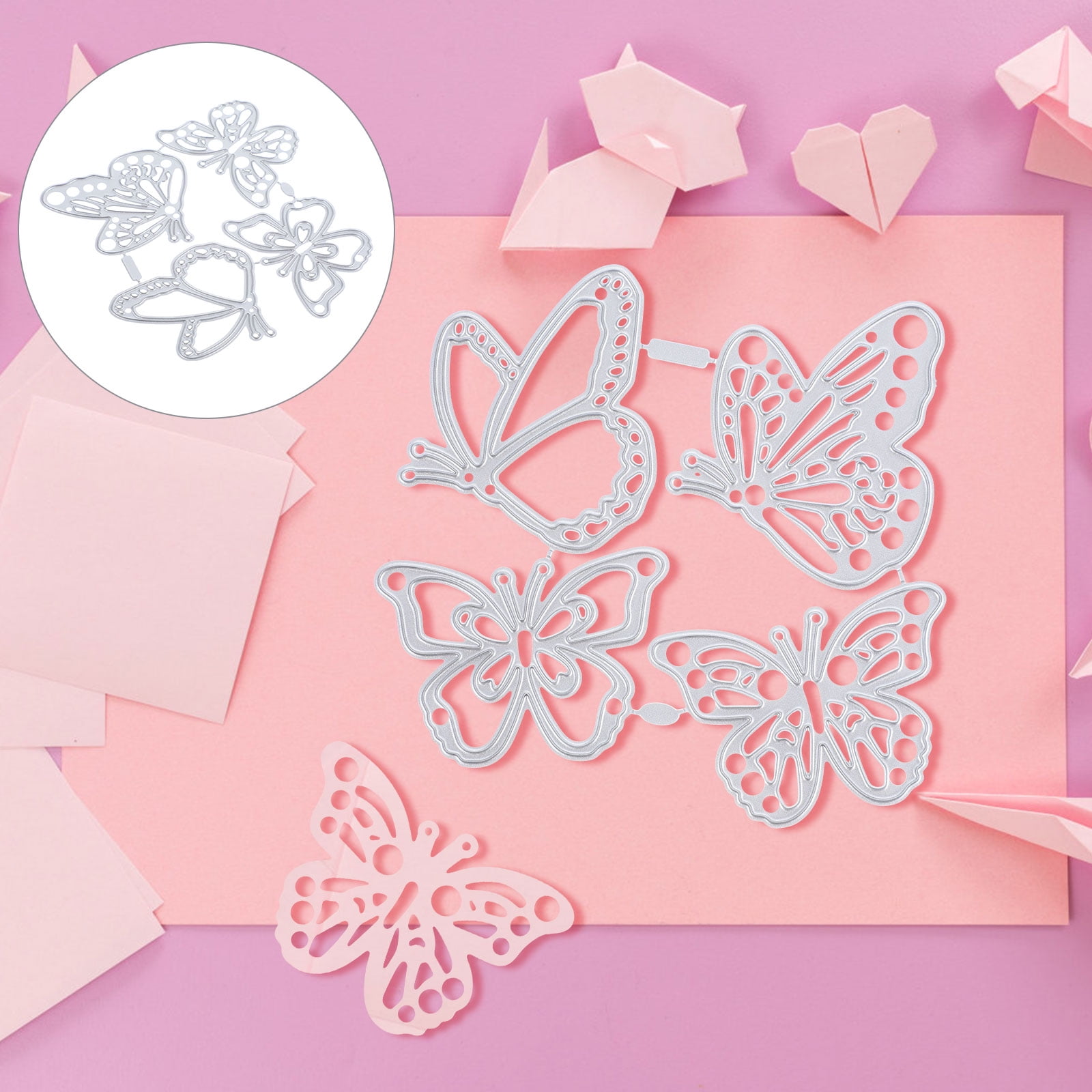 Click here for Oulii 4pcs Die Cutting Butterfly Silver Carbon Ste... prices