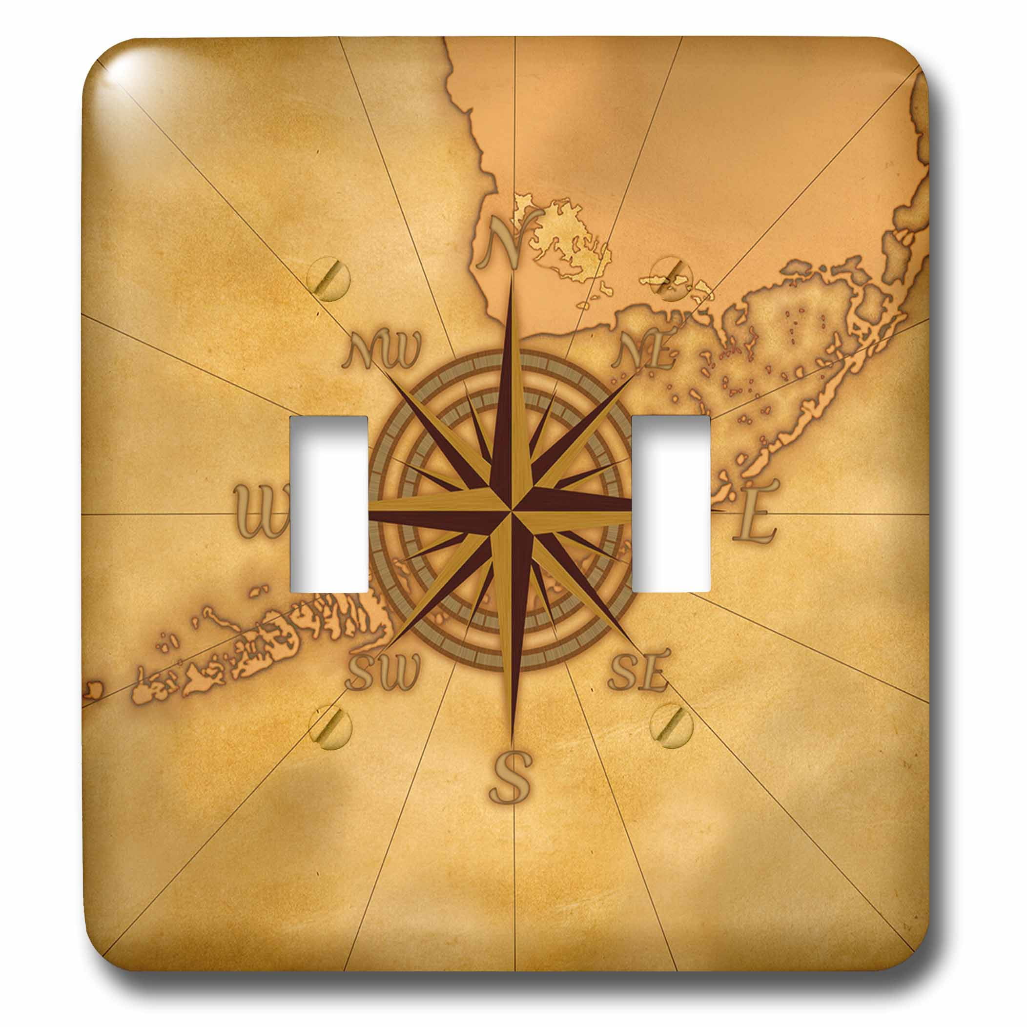 Antique Compass Rose Map