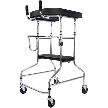 Upright Walker, Walking Frames with Wheels & Detachable Seat Plate ...