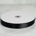BalsaCircle 7/8" x 100 yards Black Shiny Single Side Satin Ribbon ...