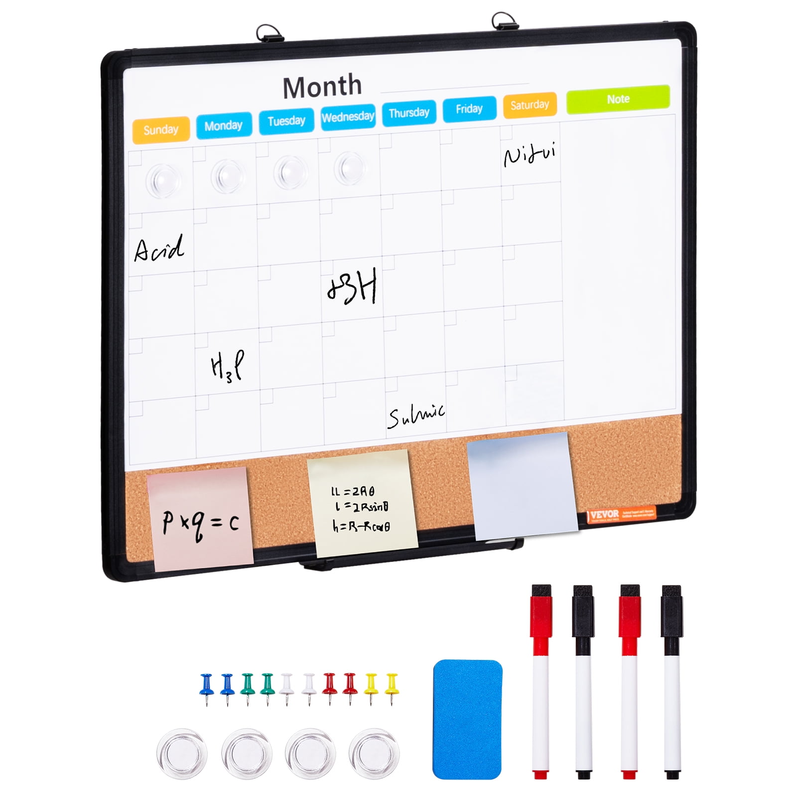 Click here for Vevor 24X18 Monthly Calendar Whiteboard & Cork Boa... prices