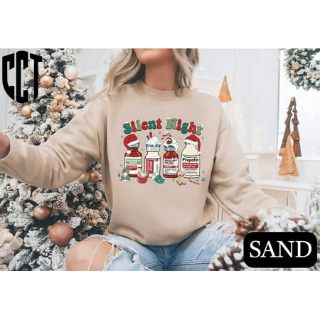UPC 460370031415 - Winter Holiday Nurse Sweatshirt Silent Night Shirt ...
