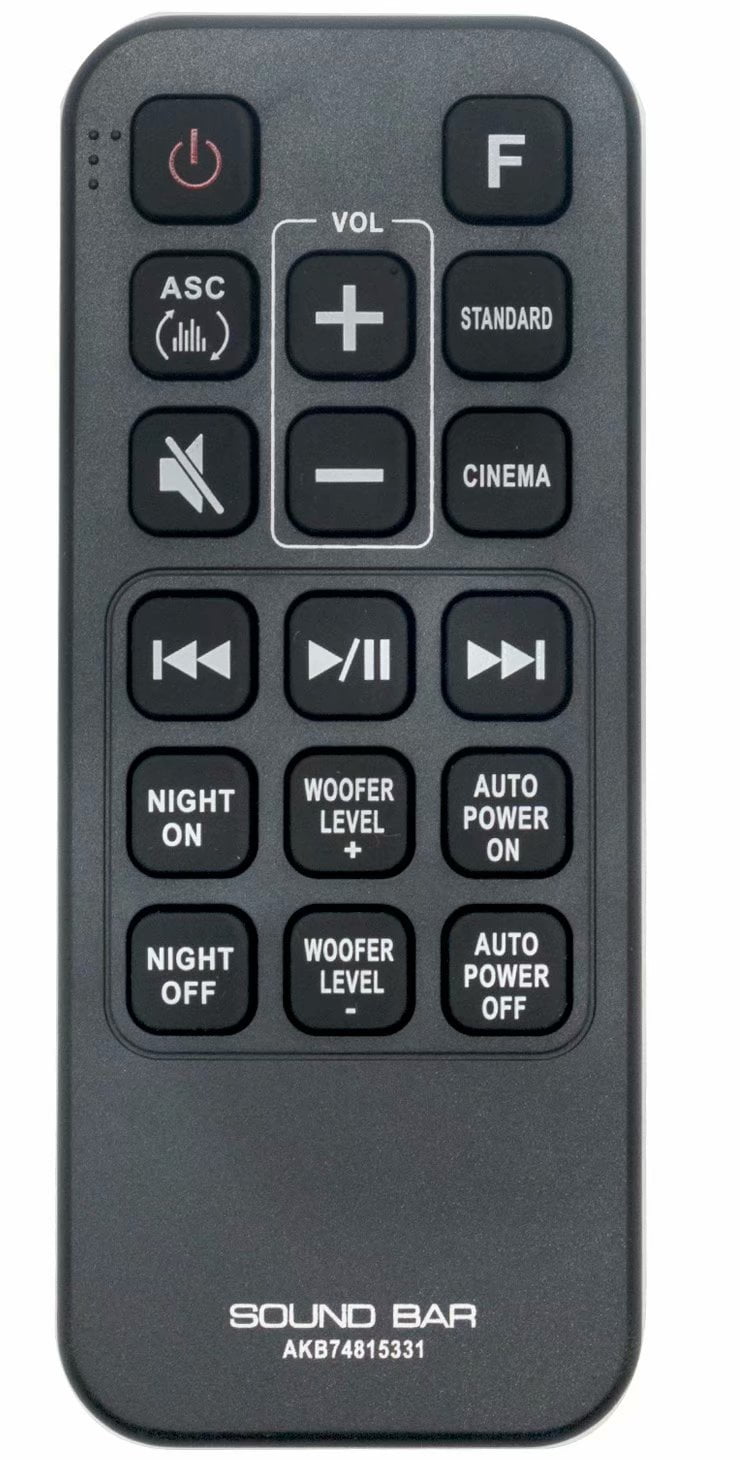 New Akb74815331 Remote Control For Lg Soundbar Wireless Subwoofer Spj4b