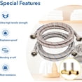 6 FT Stainless Steel Washing Machine Hoses with Water Harmmer, 2 Pack ...