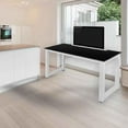 G-Plus Modern Wood Computer Desk: Office Table for PC & Laptop, Study ...