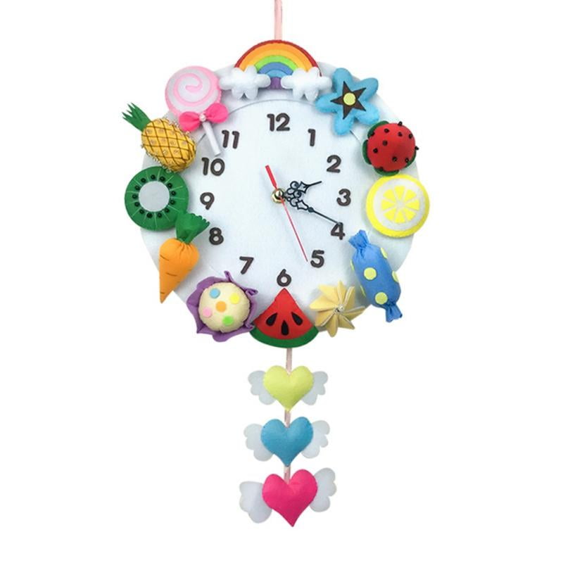 Handmade Wall Clock, 3D Cute Cartoon DIY Wall Art Clock Design for ...
