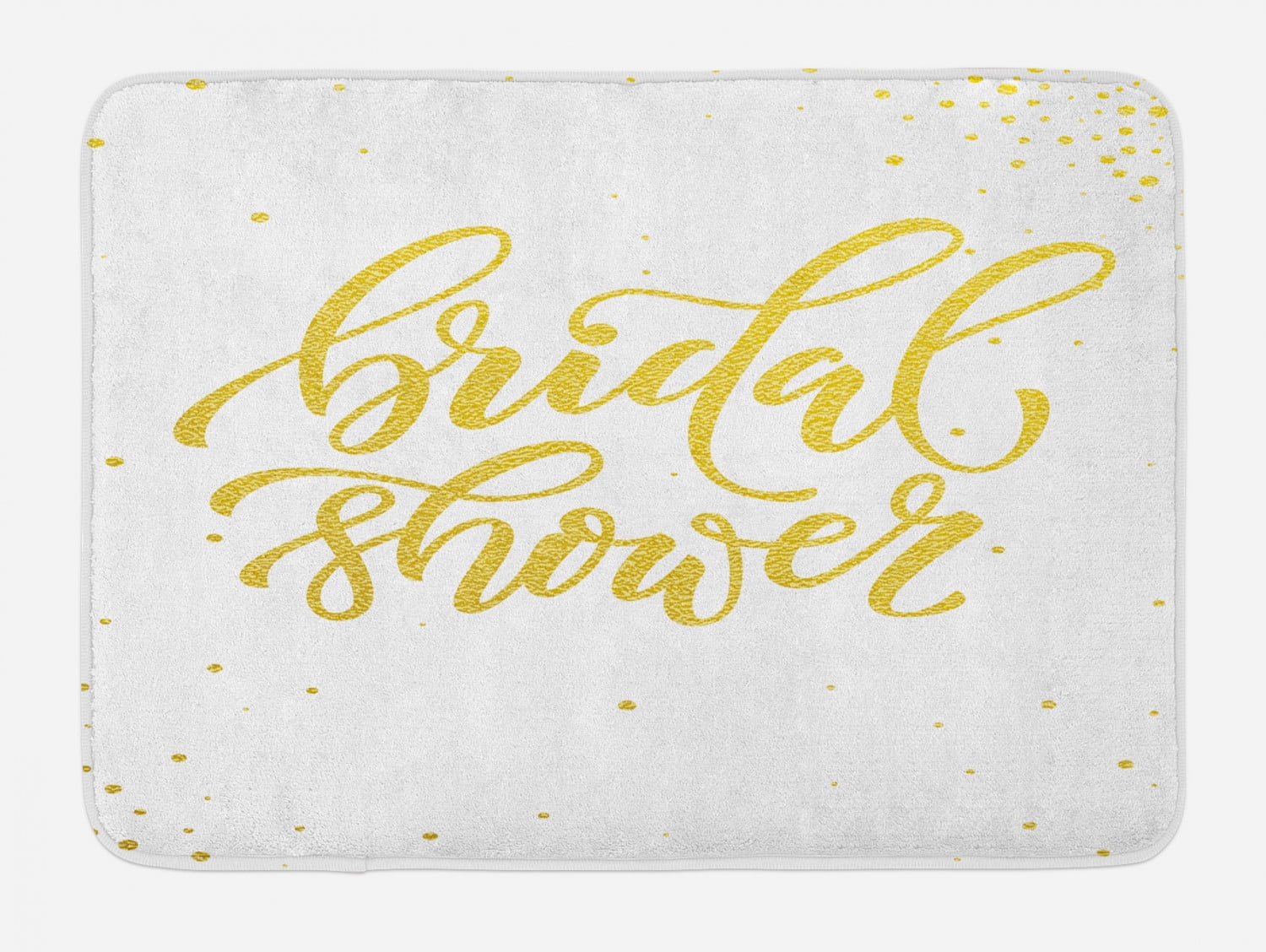 Bridal Shower Bath Mat, Hand Written Sketch Design Ivy Lettering Bride ...