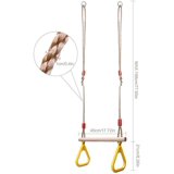 PEXIQAKA Columpio Trapecio de Madera con Anillos de Gimnasia ...