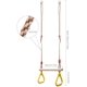 PEXIQAKA Columpio Trapecio de Madera con Anillos de Gimnasia ...