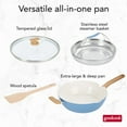 GoodCook Healthy Ceramic Titanium-infused All-in-One Pan with Tempered ...