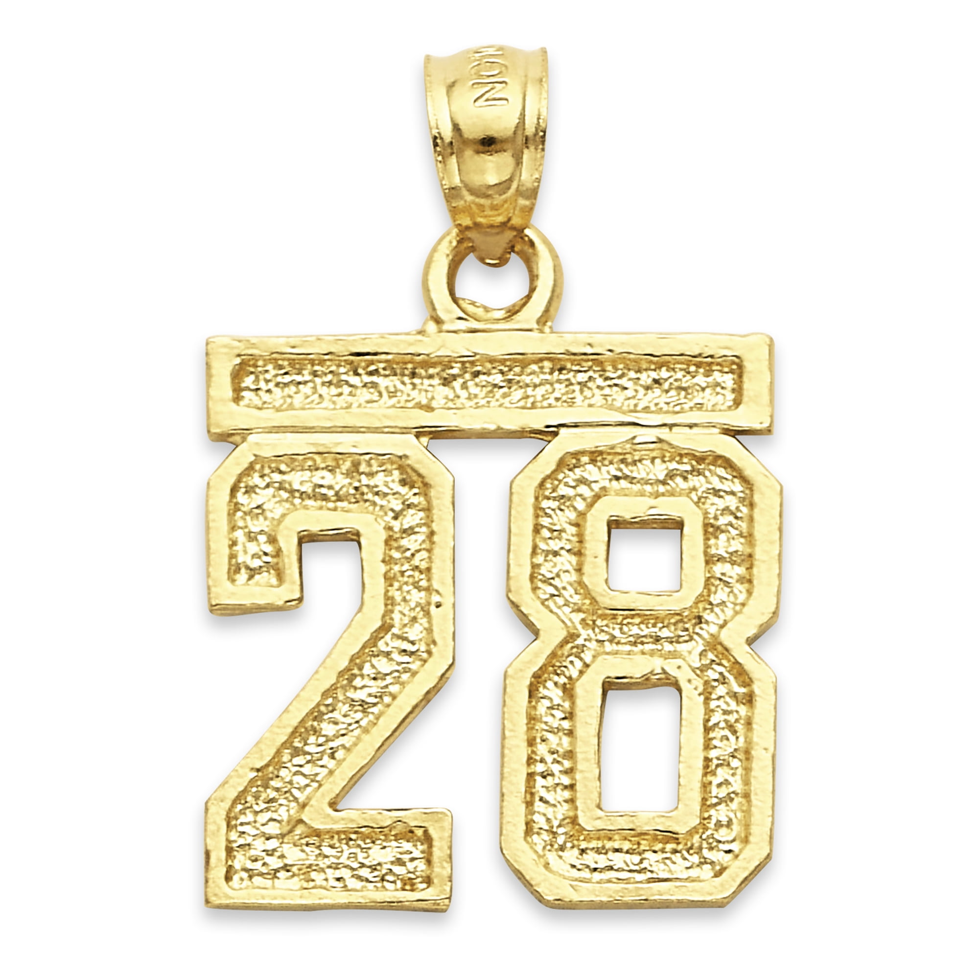 14k Solid Gold Number Twenty Three Pendant for Necklace, #23 Gold Charm ...