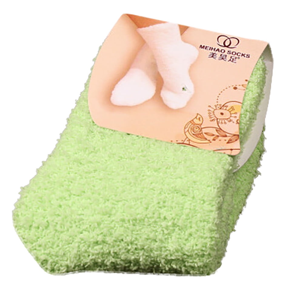 Bouanq Women Warm Super Soft Plush Slipper Sock Winter Fluffy