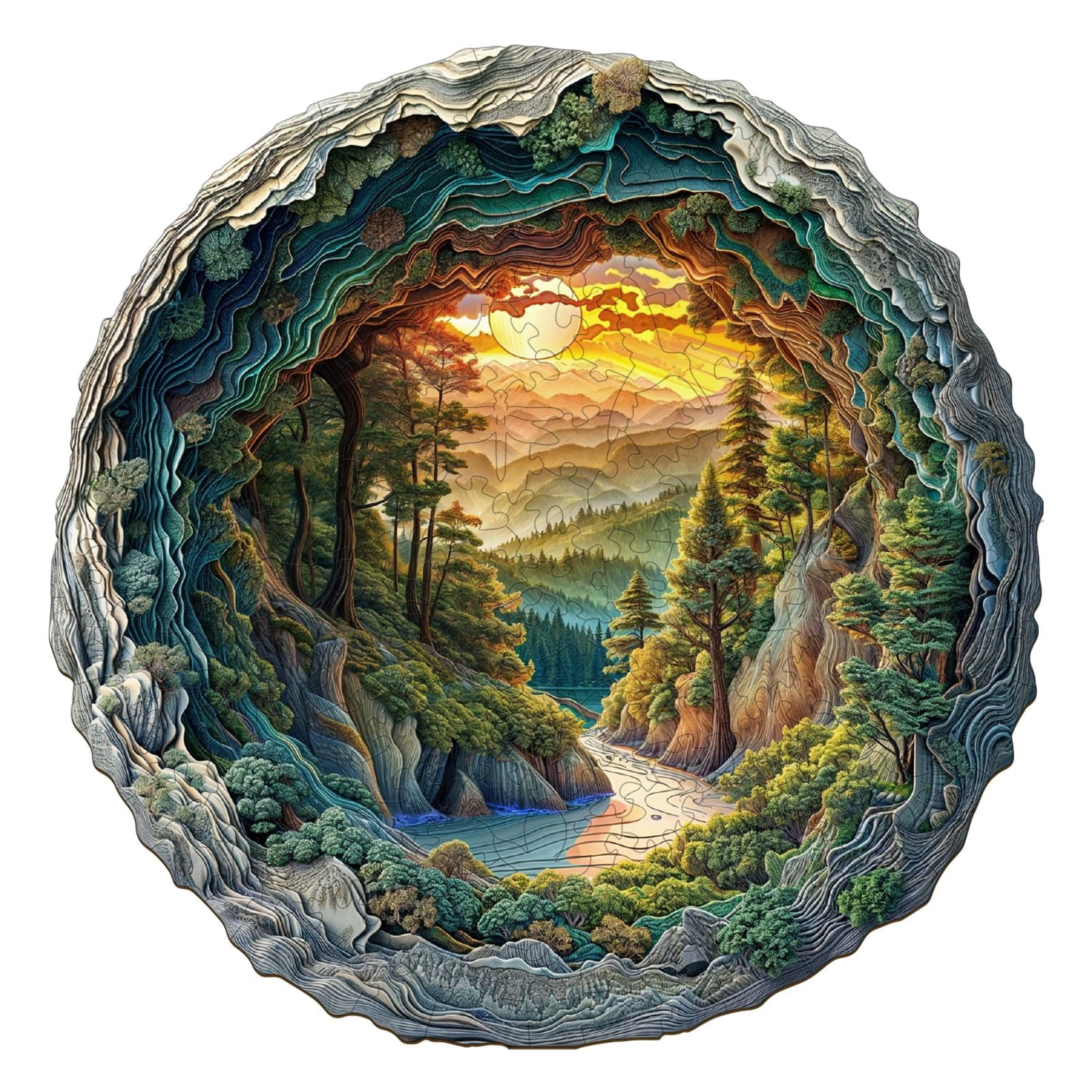 Puzle de madera Welsky Cave Forest 3D Vision Effect 200 unidades ...