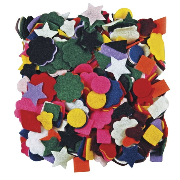 Roylco Pre-Cut Felt Shape, Assorted Colors, Pack of 500 - Walmart.com