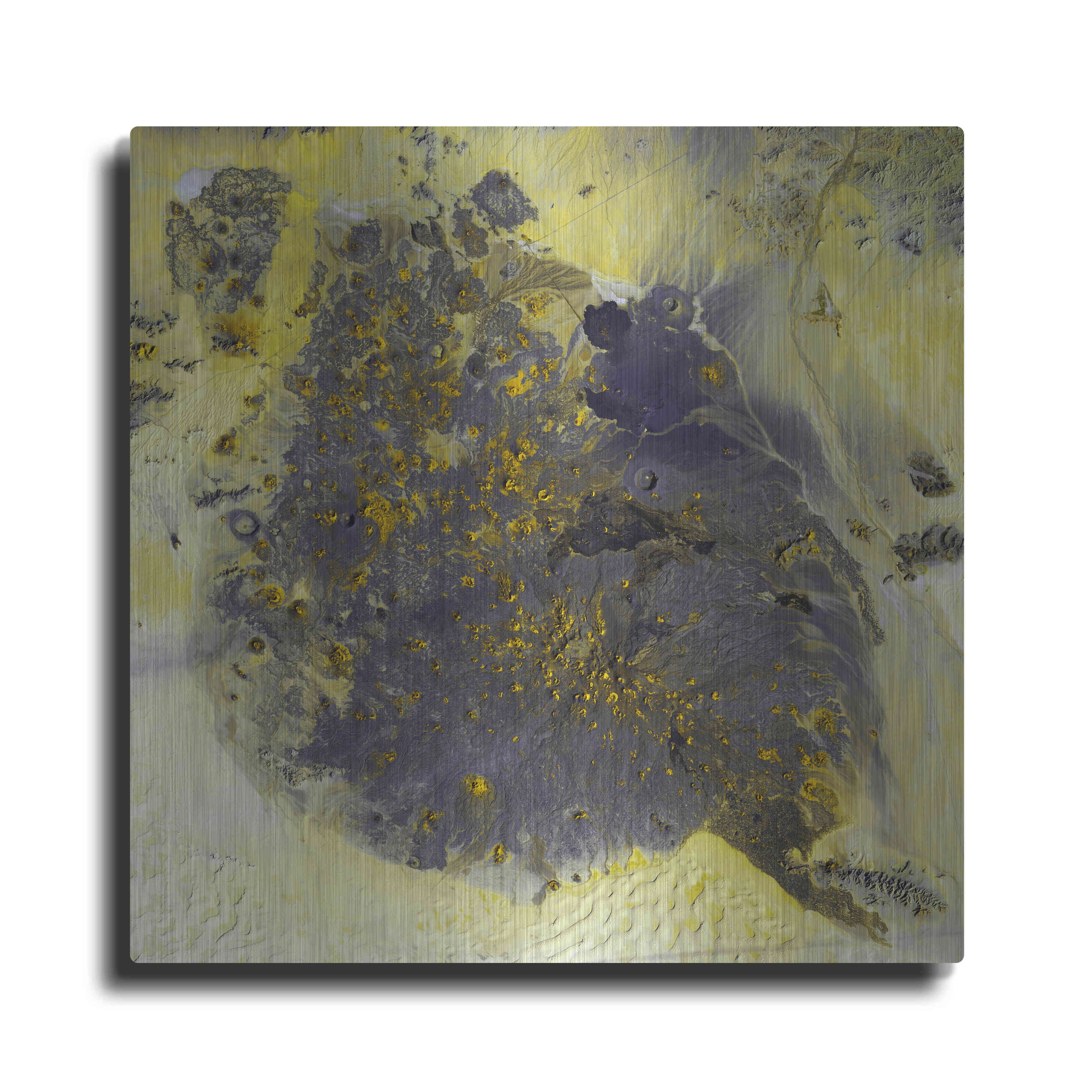 Luxe Metal Art 'Earth as Art: Pinacate Volcano' Metal Wall Art, 12"x12 ...