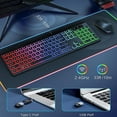 Wireless Keyboard And Mouse Combo Rgb Backlit Rechargeable Light