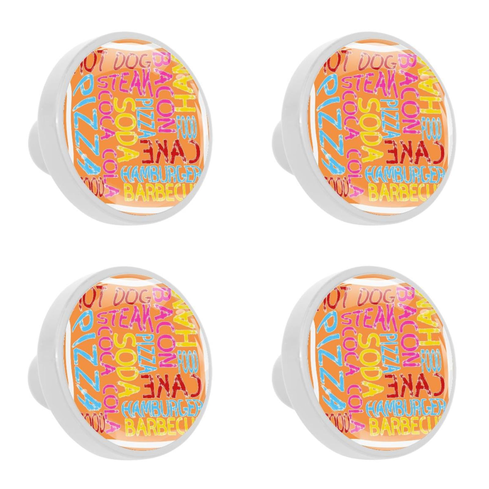 4 Pcs Letter Knobs for Kitchen Cabinet Cupboard Dresser Bookcase Drawer ...