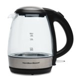 Hamilton Beach 1.2L Glass Electric Kettle, 1500W, Stainless, Auto ...