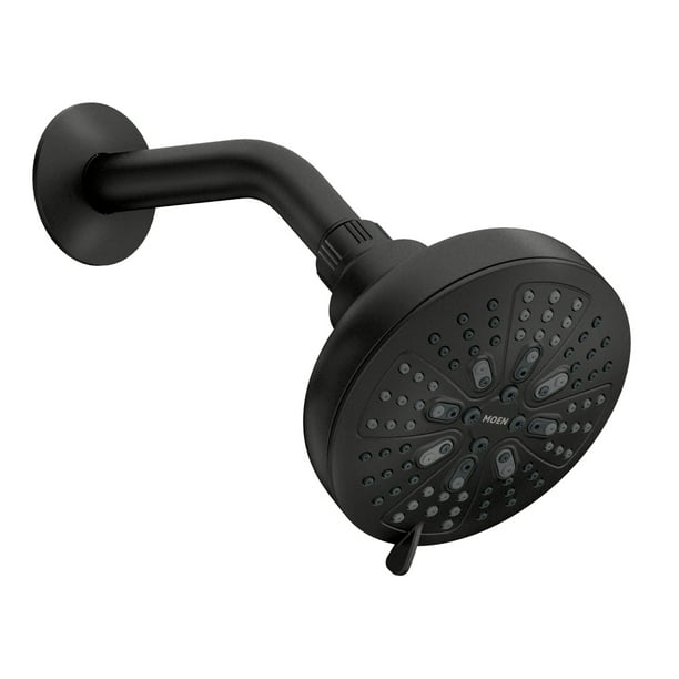 Moen Hydro Energetix Matte Black Showerhead with Eight Spray Functions ...