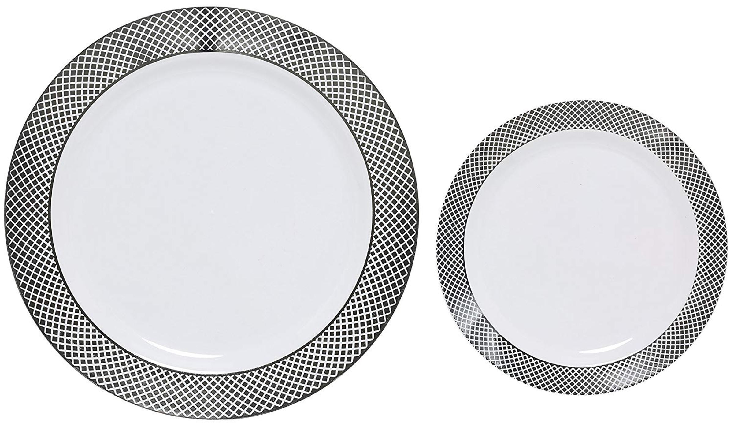 Table To Go"I Can't Believe It's Plastic" 200 Piece Plate Set, 100 10 ...