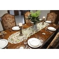 Decorative Fleur Latte Gold Daisy Embroidered Dining Table Runner on ...
