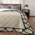 Art Frame Quilted Comforters Cooling Blanket Full Size, Geometric Black ...