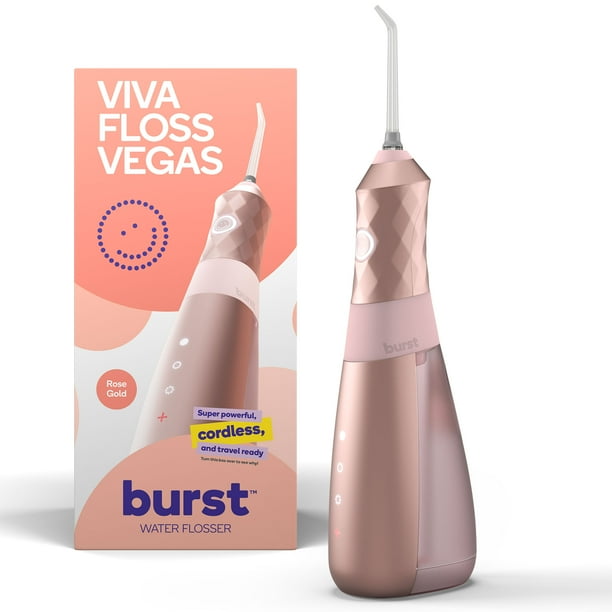 Burst Cordless Water Flosser, 3 Flossing Modes, 80-Day Battery, Rose ...