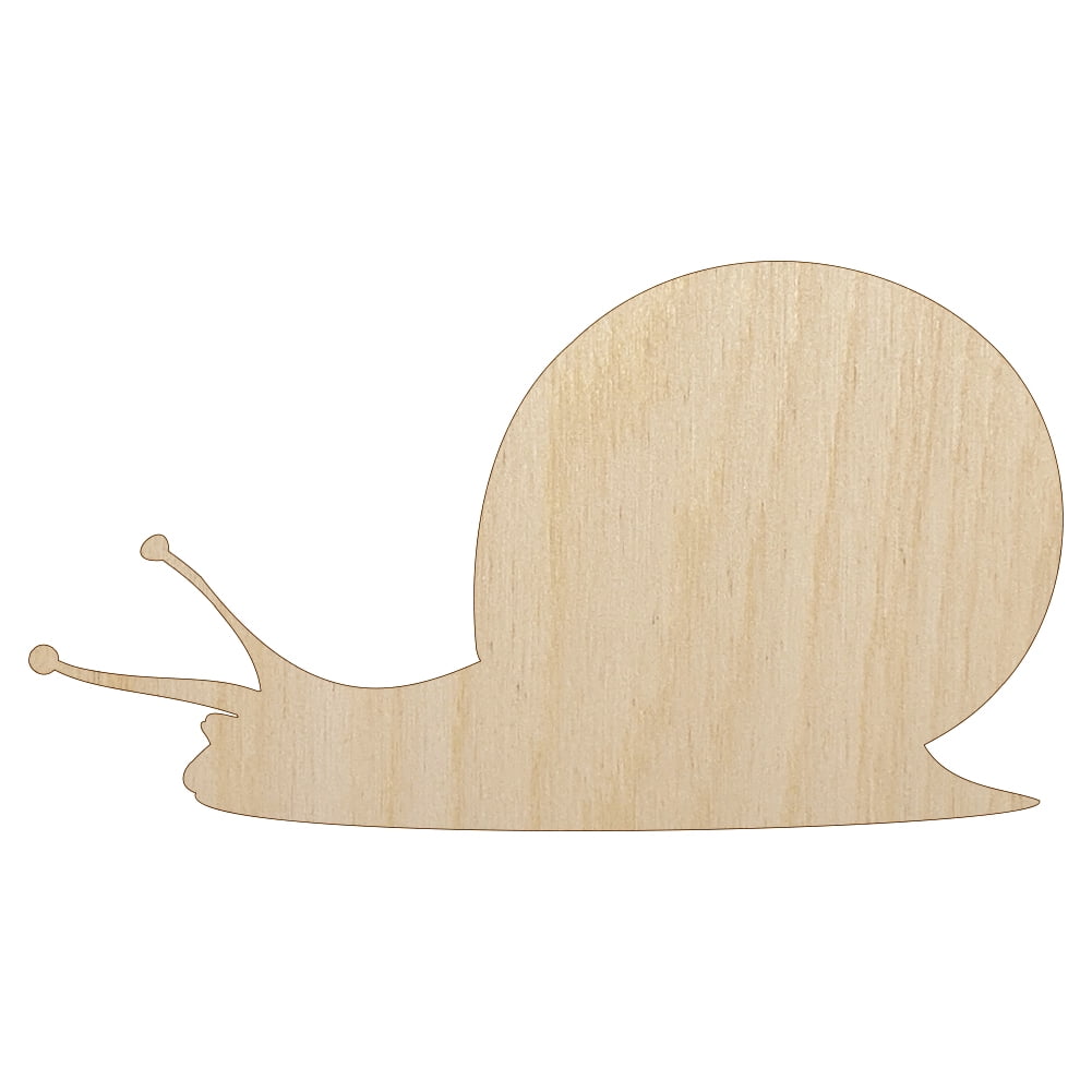 Snail On the Move Solid Wood Shape Unfinished Piece Cutout Craft DIY ...