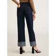 Scoop Women's Benton Cuffed Ankle Jeans, 25 Scoop Women's Benton Cuffed Ankle Jeans, 25