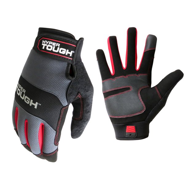 Hyper Tough High Dexterity General Purpose Work Glove, Mesh, Black ...