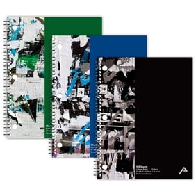 Norcom 3 Pack 100 Count Left-Handed Spiral Notebook, College Ruled ...