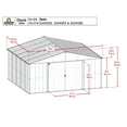 Arrow Classic 14x12 Metal Shed - Durable Steel Building for Backyard ...