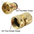 Gustave Brass Garden Hose Quick Connect Fitting 3/4 Inch Fine Thread ...