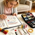 Embroidery Book DIY Kit for Beginners, 99-Piece Complete Thread Set ...