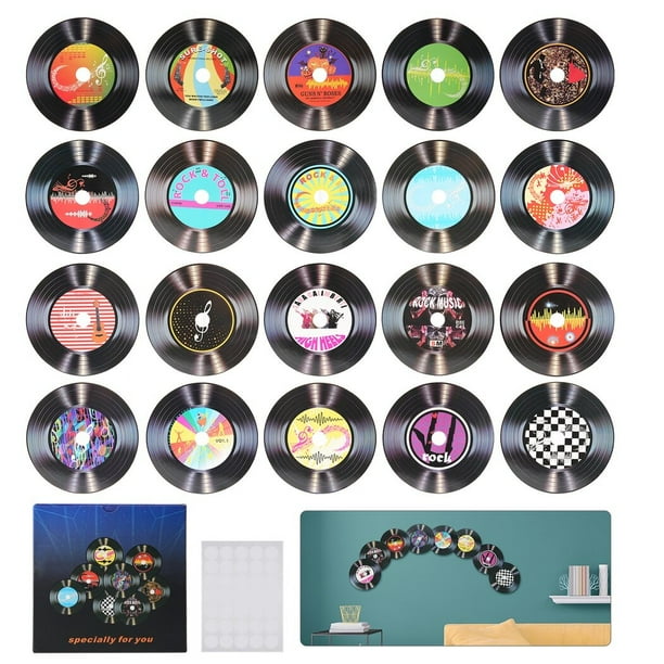 20 piezas de decoración de discos de vinilo en blanco, kit de collage ...