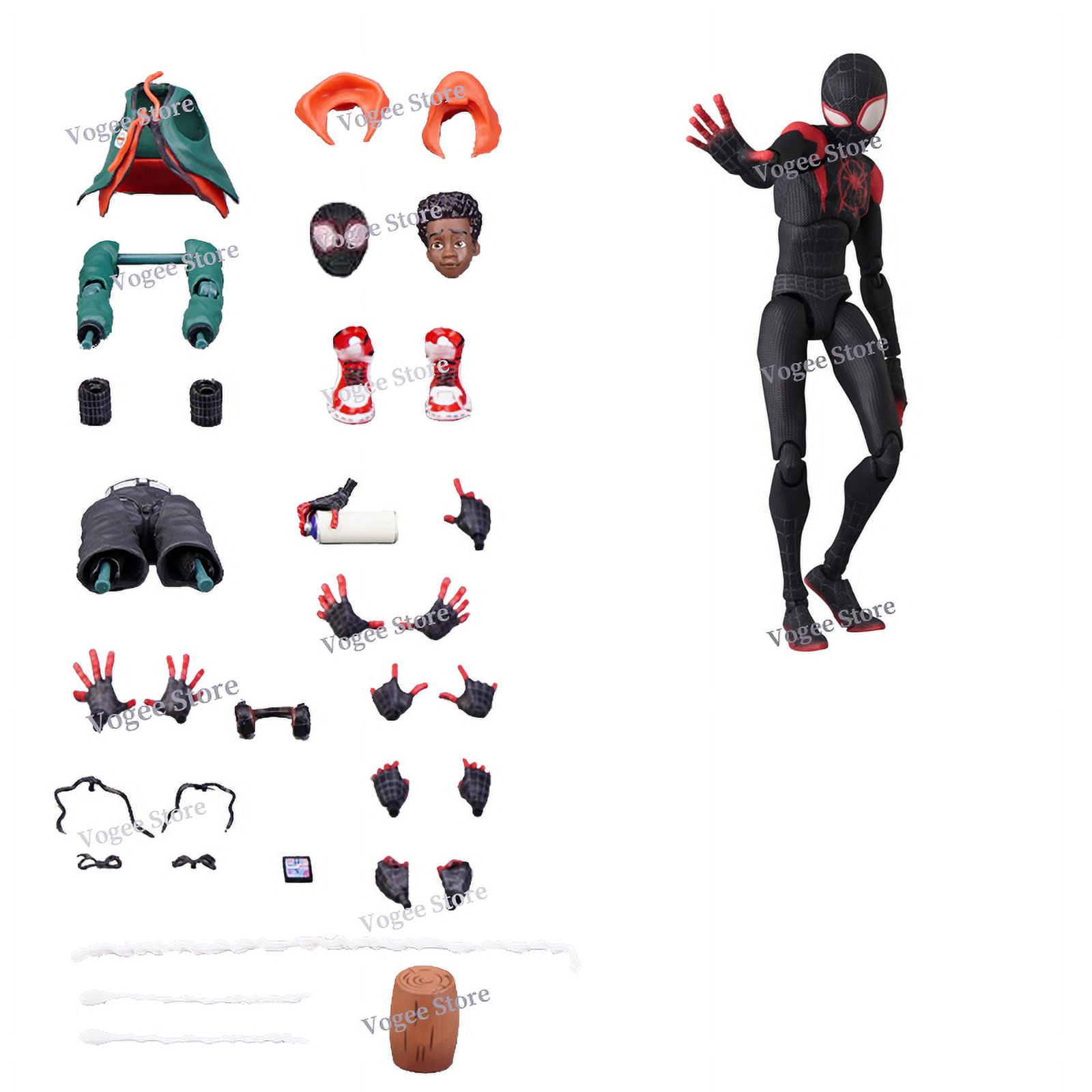 Figura de acción WANGXIAOYU Spider-Man Miles Morales Spider-Gwen ...