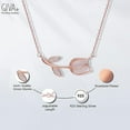 925 Sterling Silver Rose Gold-Plated Pink Quartz Flower Necklace with ...