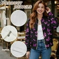 DISNIMO Butterfly Printed Jackets for Women Comfy Sweatshirts Zip Up ...