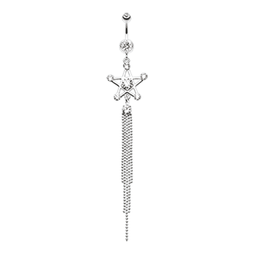 Bright Points Star Belly Button Ring