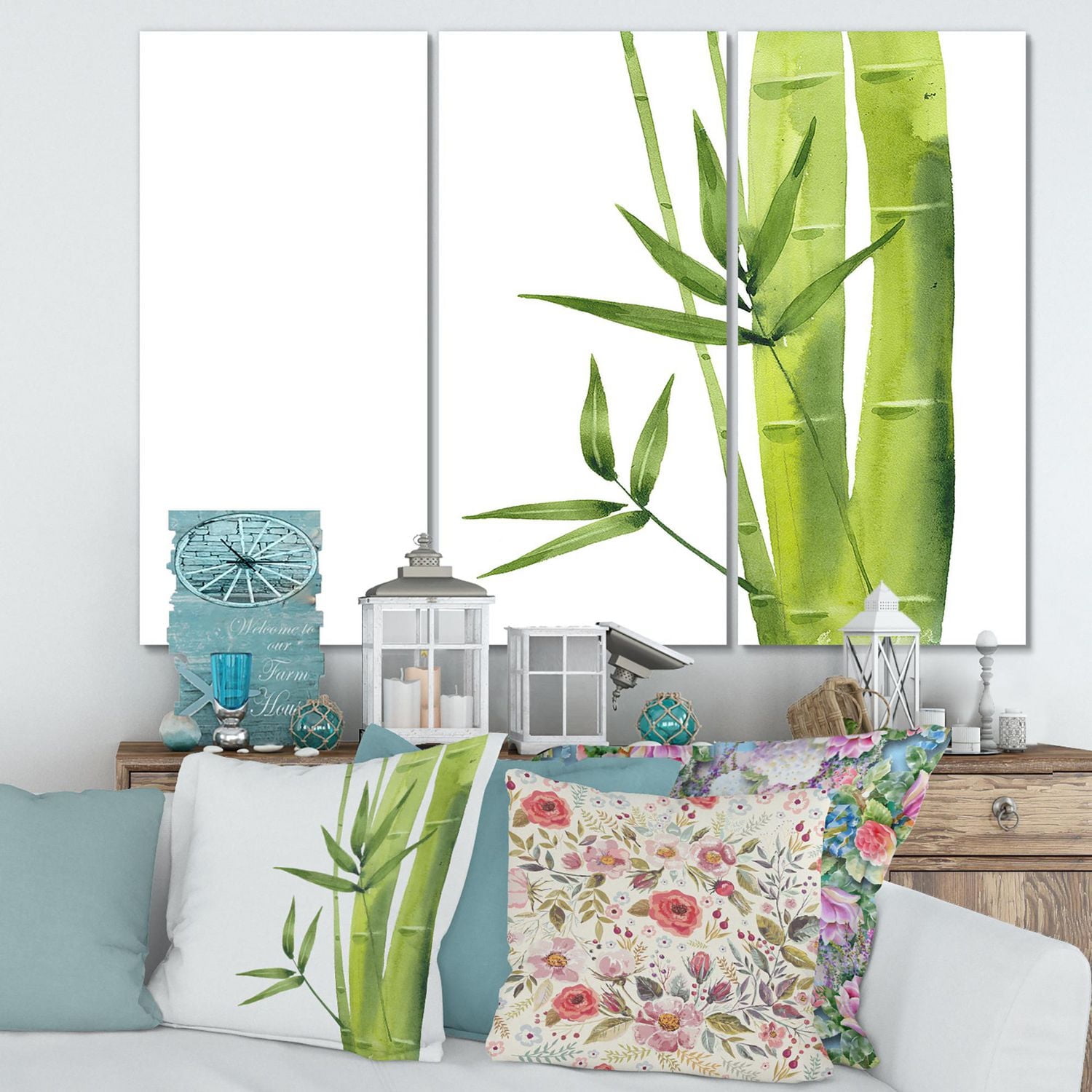 Click here for Designart Bamboo Branches In The Forest V Canvas W... prices