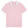 Boys Short Sleeve Pique Polo Shirts Kids Casual V Neck Color Block ...