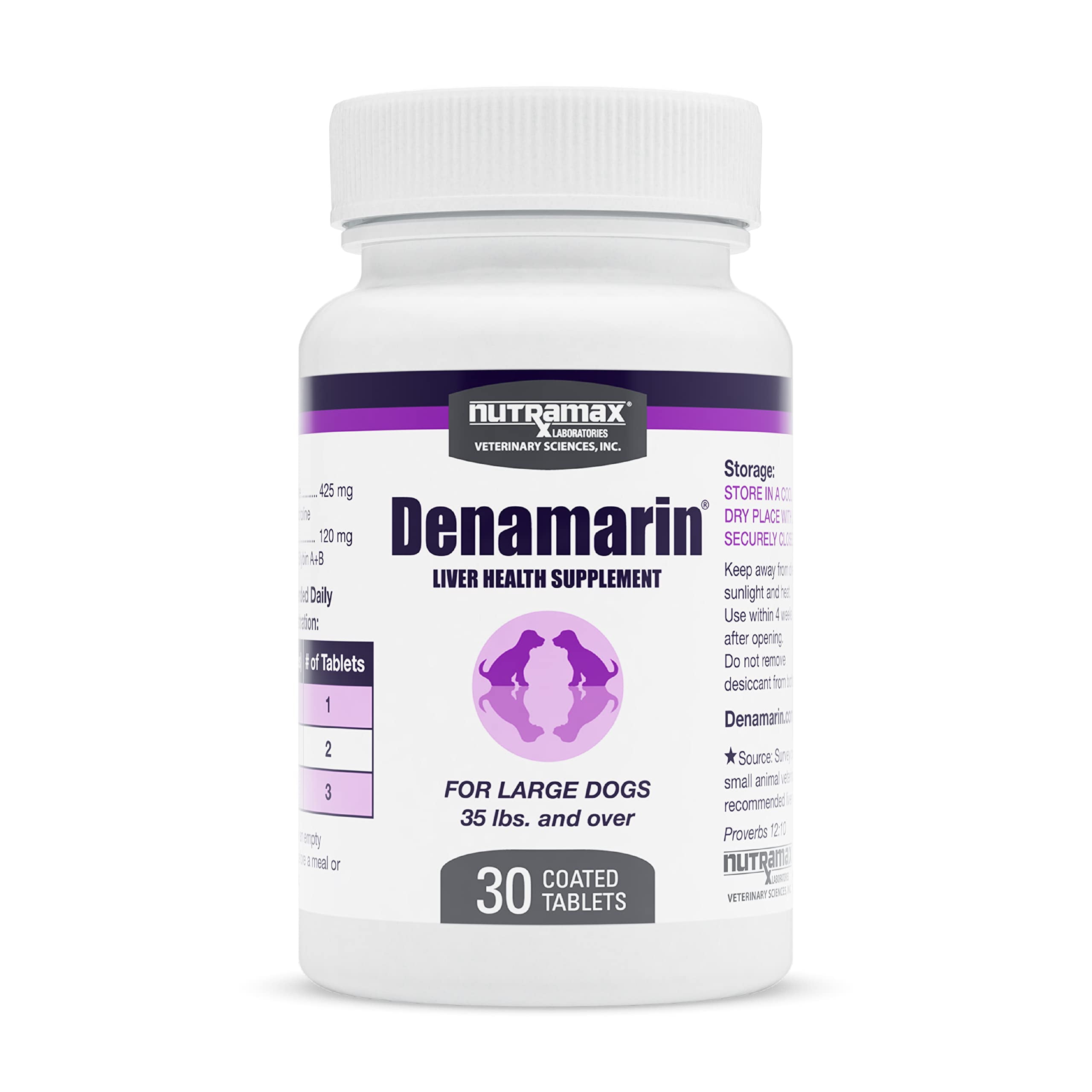 Nutramax Laboratories Denamarin Liver Health Supplement for Large Dogs ...