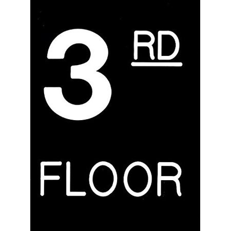 Floor number Sign- Three (3) sign Engraved Plastic - Walmart.com