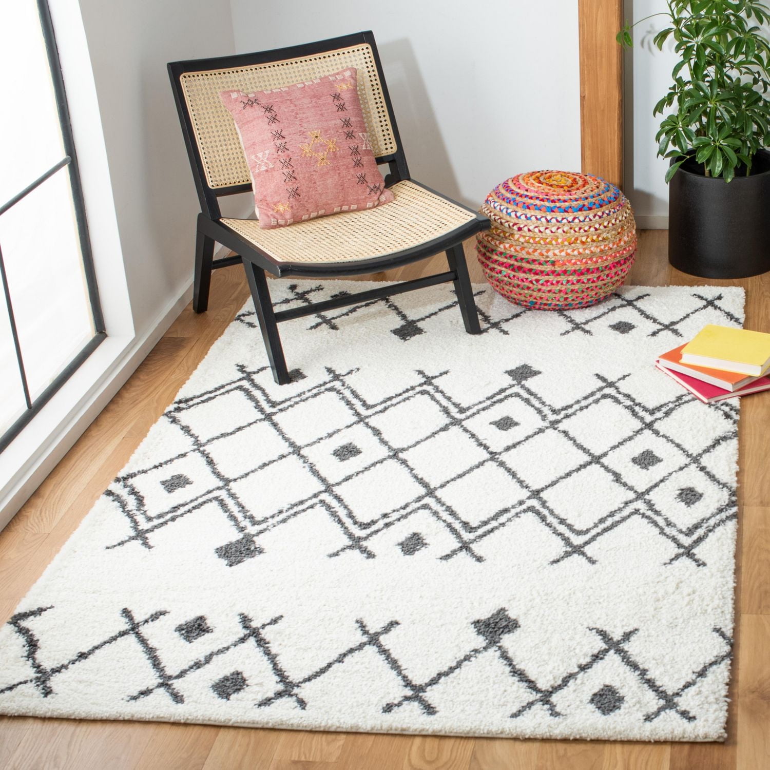 Click here for Safavieh Berber Vana Geometric Shag Area Rug 45 X... prices