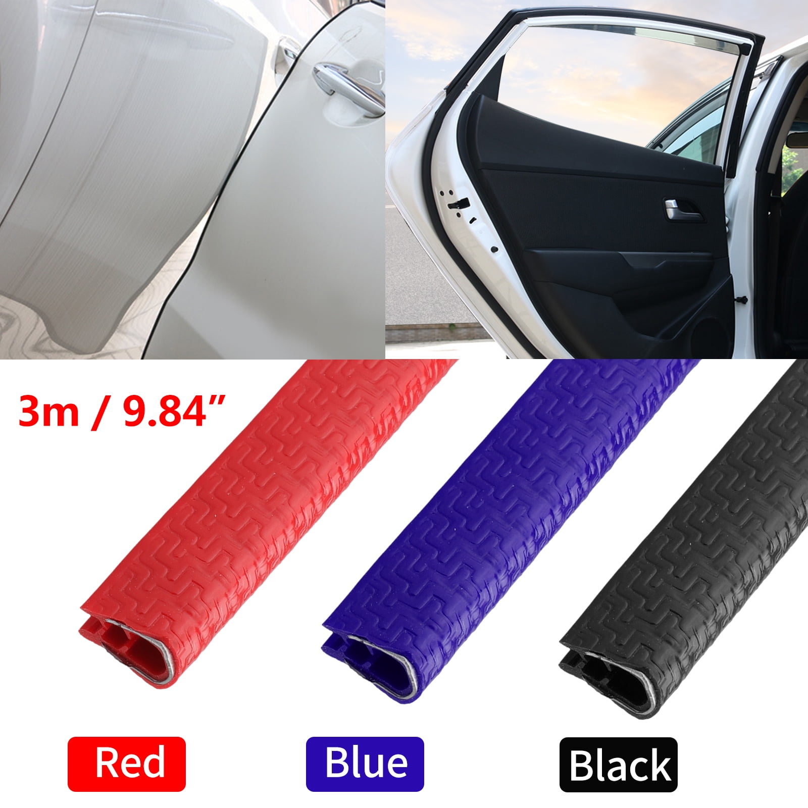 9.84ft Car Door Edge Guards, EEEkit U Shape Edge Trim Rubber Seal ...