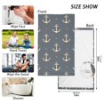 Anchor Pattern Cotton Towel Set Face Hand Towels 2 Pack Soft Absorbent ...