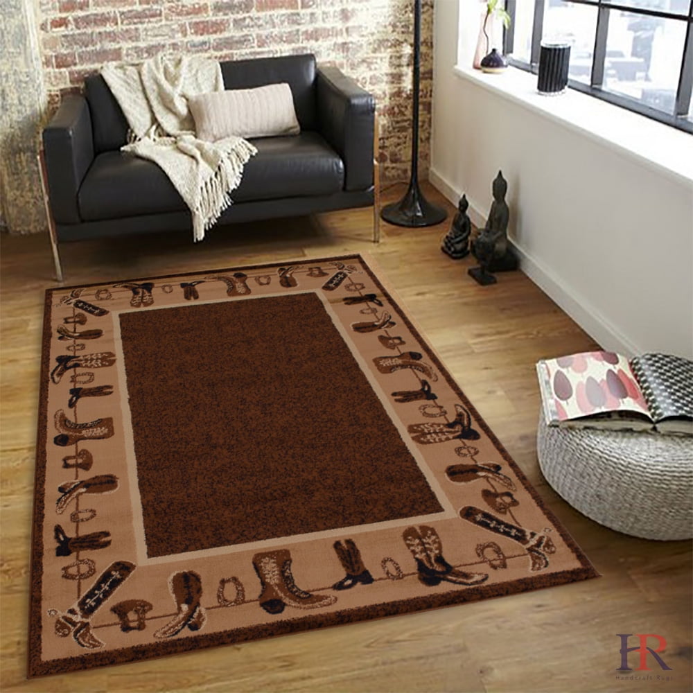 HR SOUTHWESTERN CABIN AREA RUG "COWBOY BOOTHS" (8 FT X 11 FT) - Walmart.com