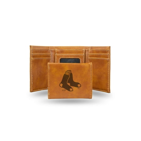 Boston Red Sox Laser Engraved Brown Trifold Wallet | Walmart Canada